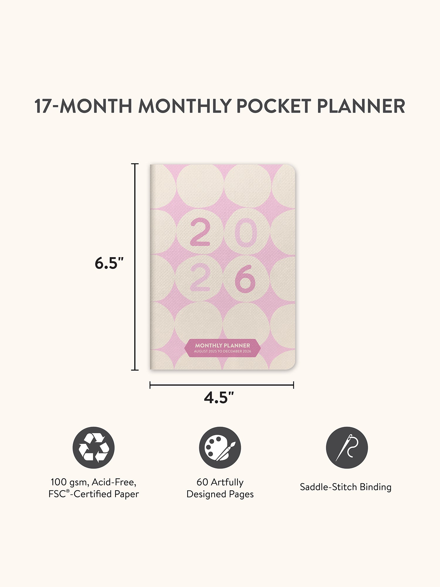 2026 Darling Dots Monthly Pocket Planner – Studio Oh!