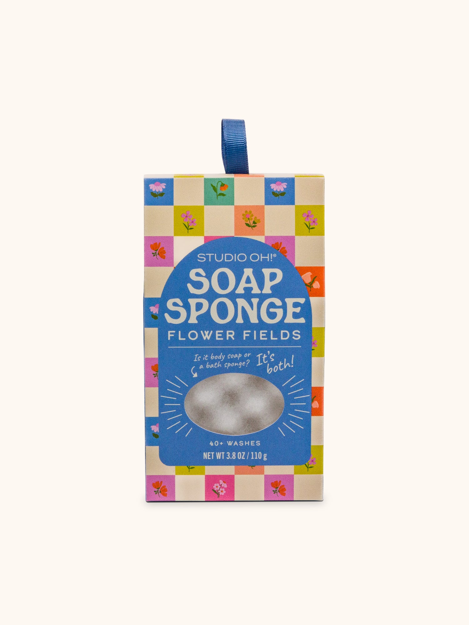 Checkerboard Blooms Soap Sponge – Studio Oh!
