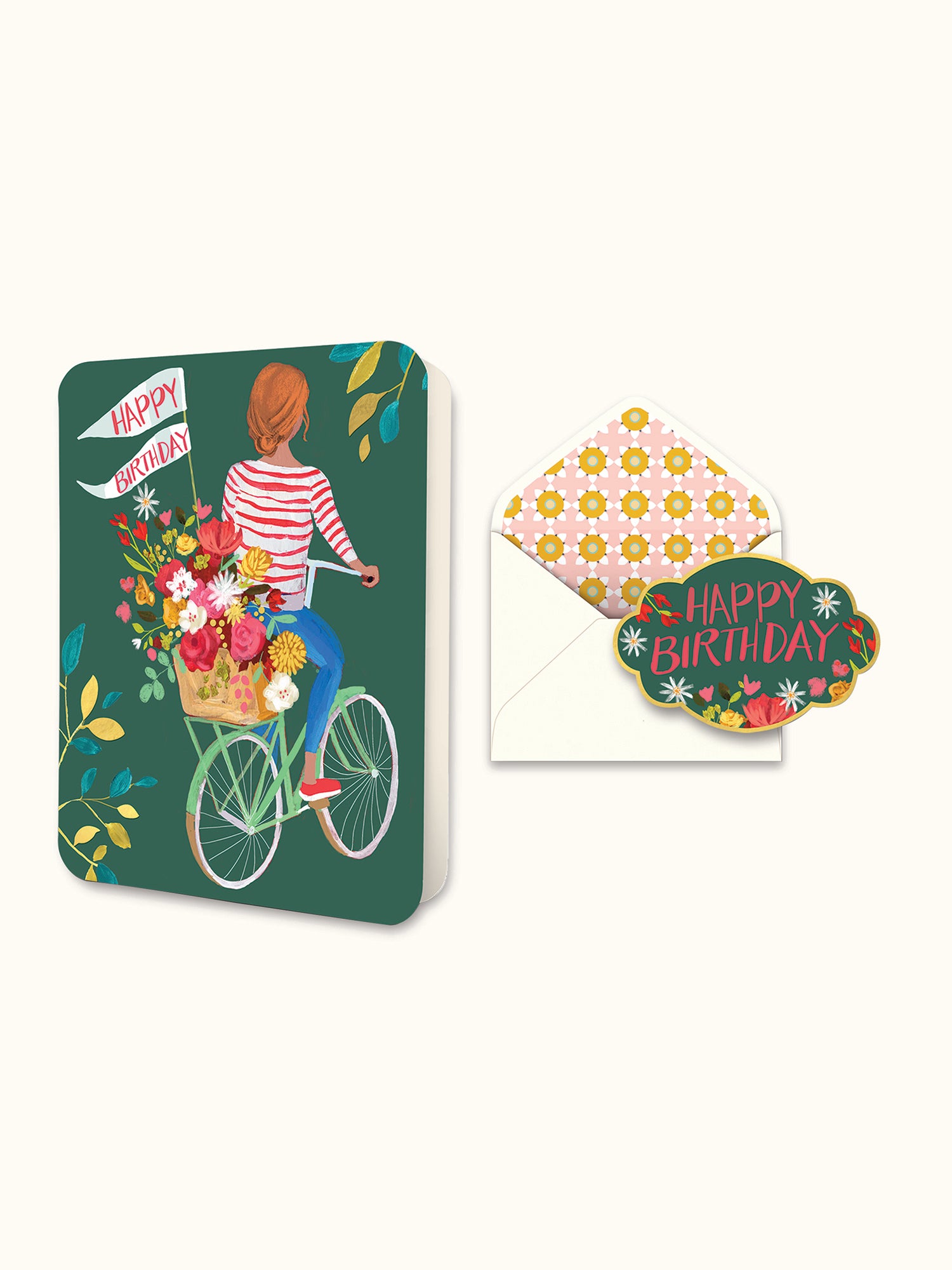 Happy Birthday Bicycle Ride Deluxe Greeting Card – Studio Oh!