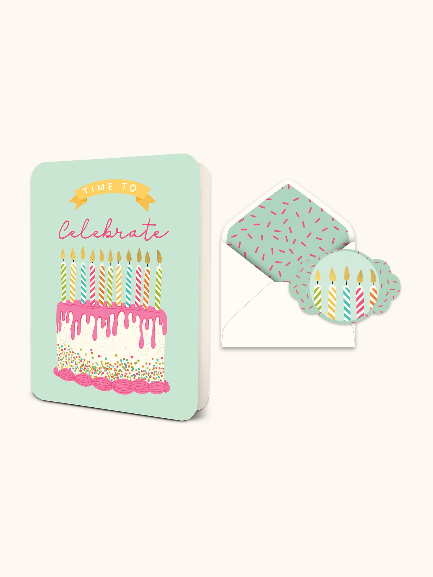 Time to Celebrate Deluxe Greeting Card – Studio Oh!