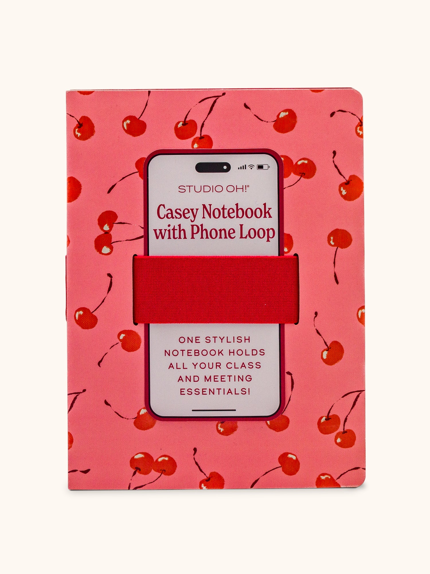 Fresh-Picked Cherries Casey Notebook with Phone Loop – Studio Oh!