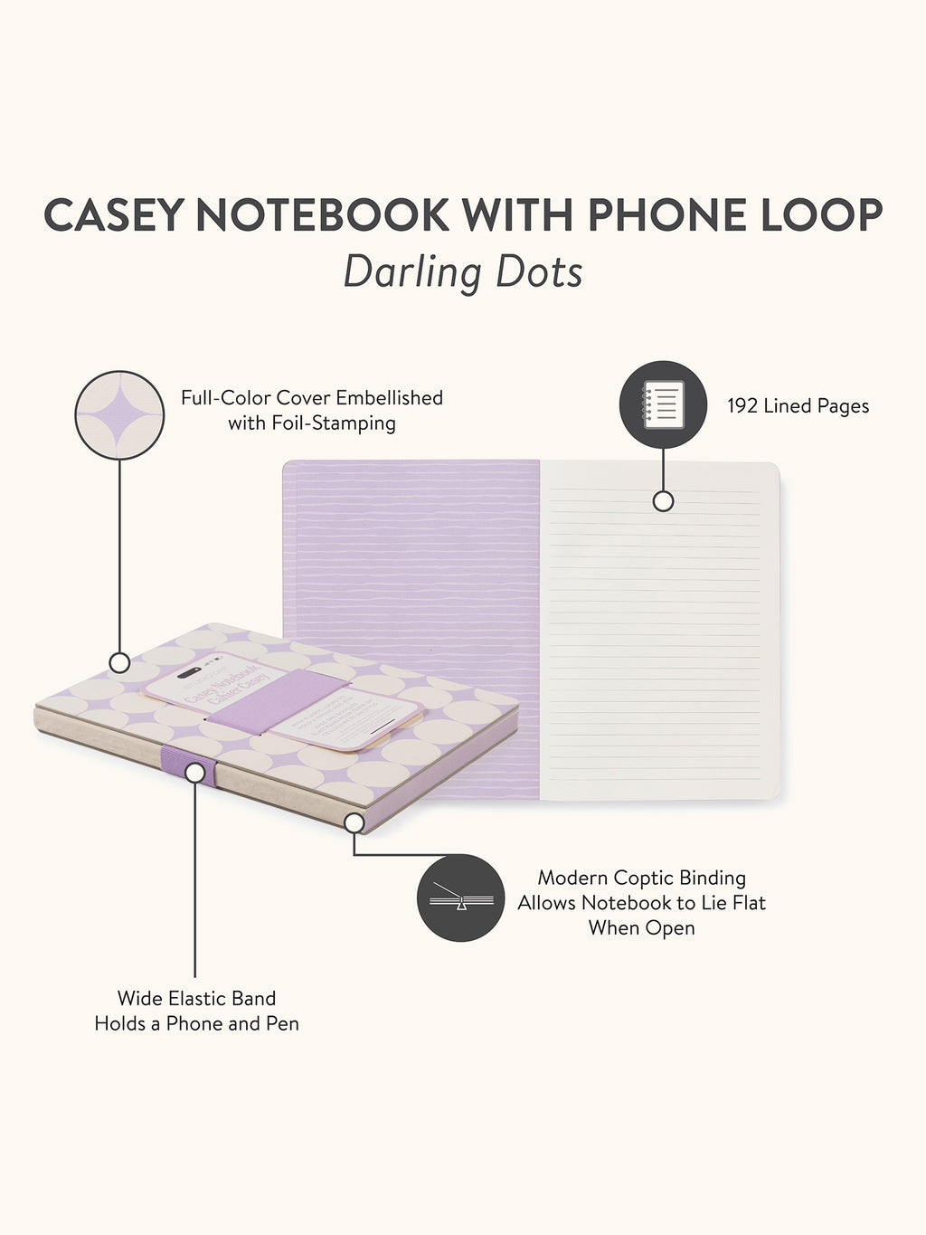 Darling Dots Casey Notebook with Phone Loop – Studio Oh!
