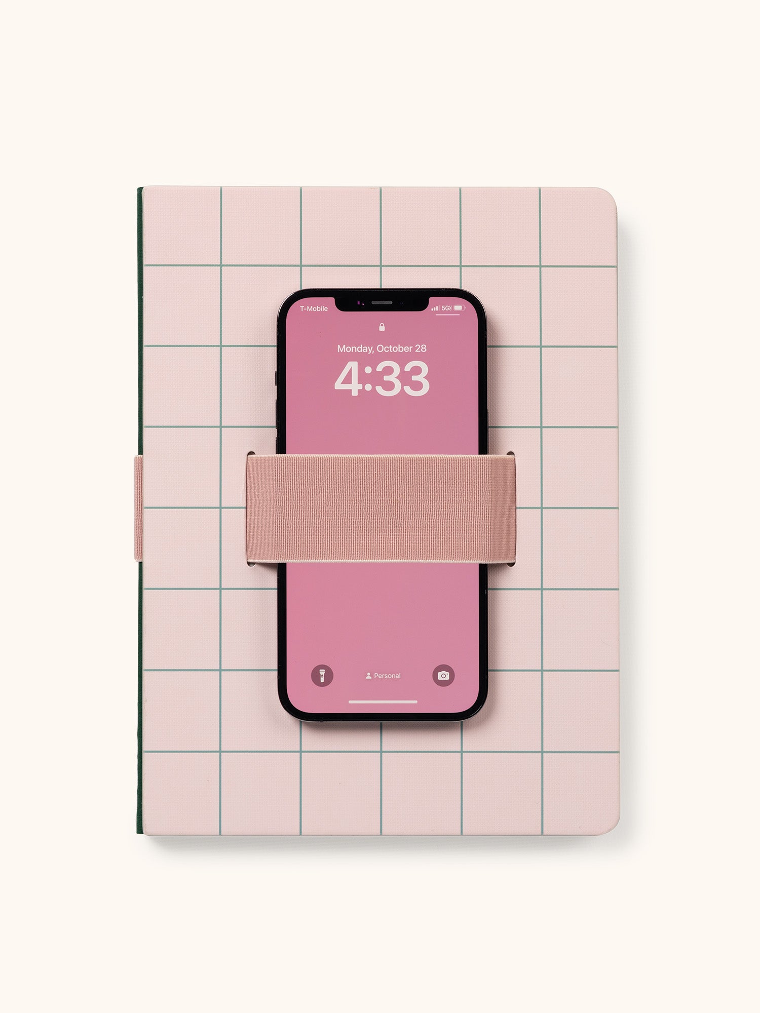 Peach & Green Grid Casey Notebook with Phone Loop – Studio Oh!