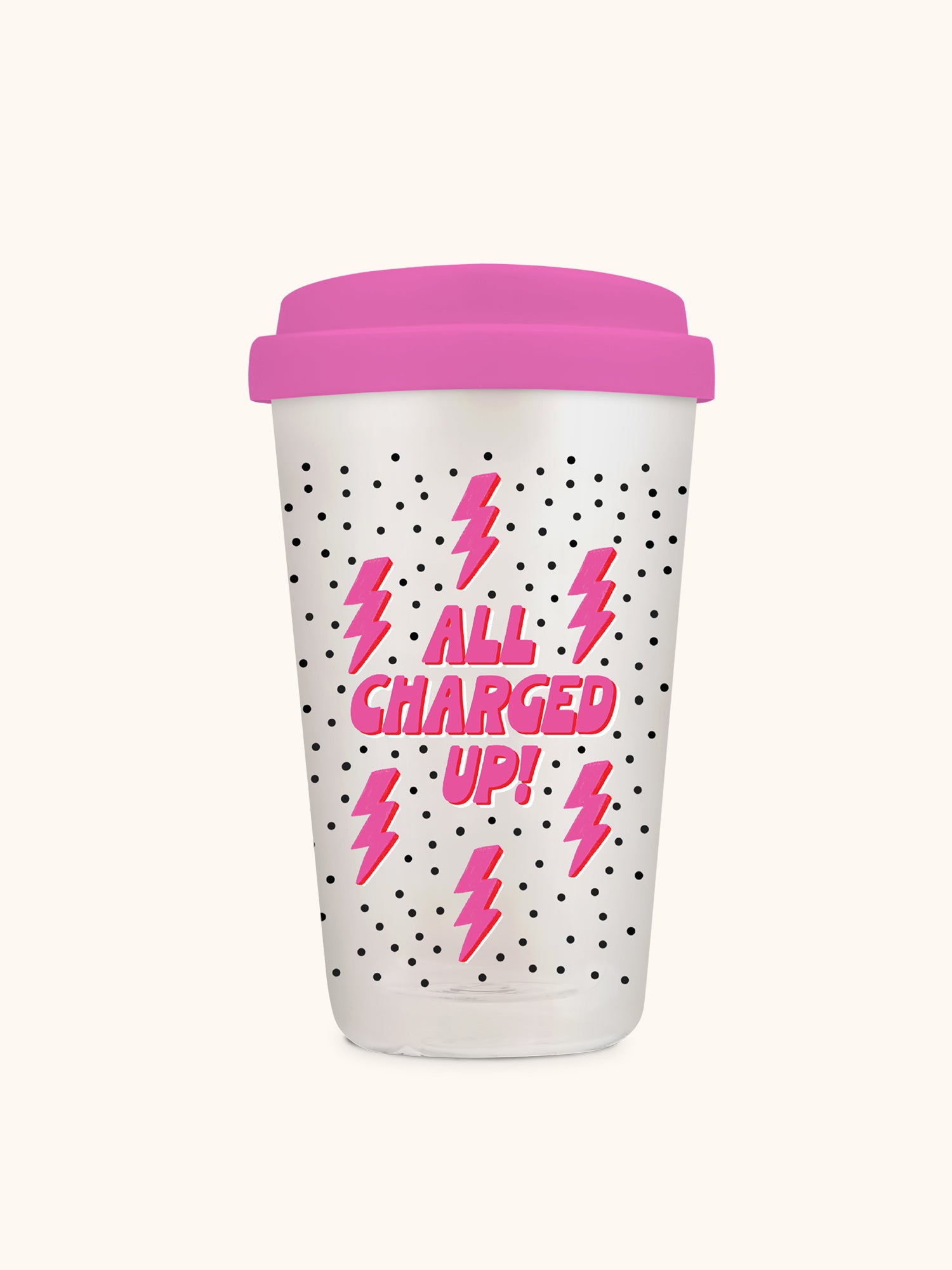 All Charged Up Glass Coffee Tumbler – Studio Oh!