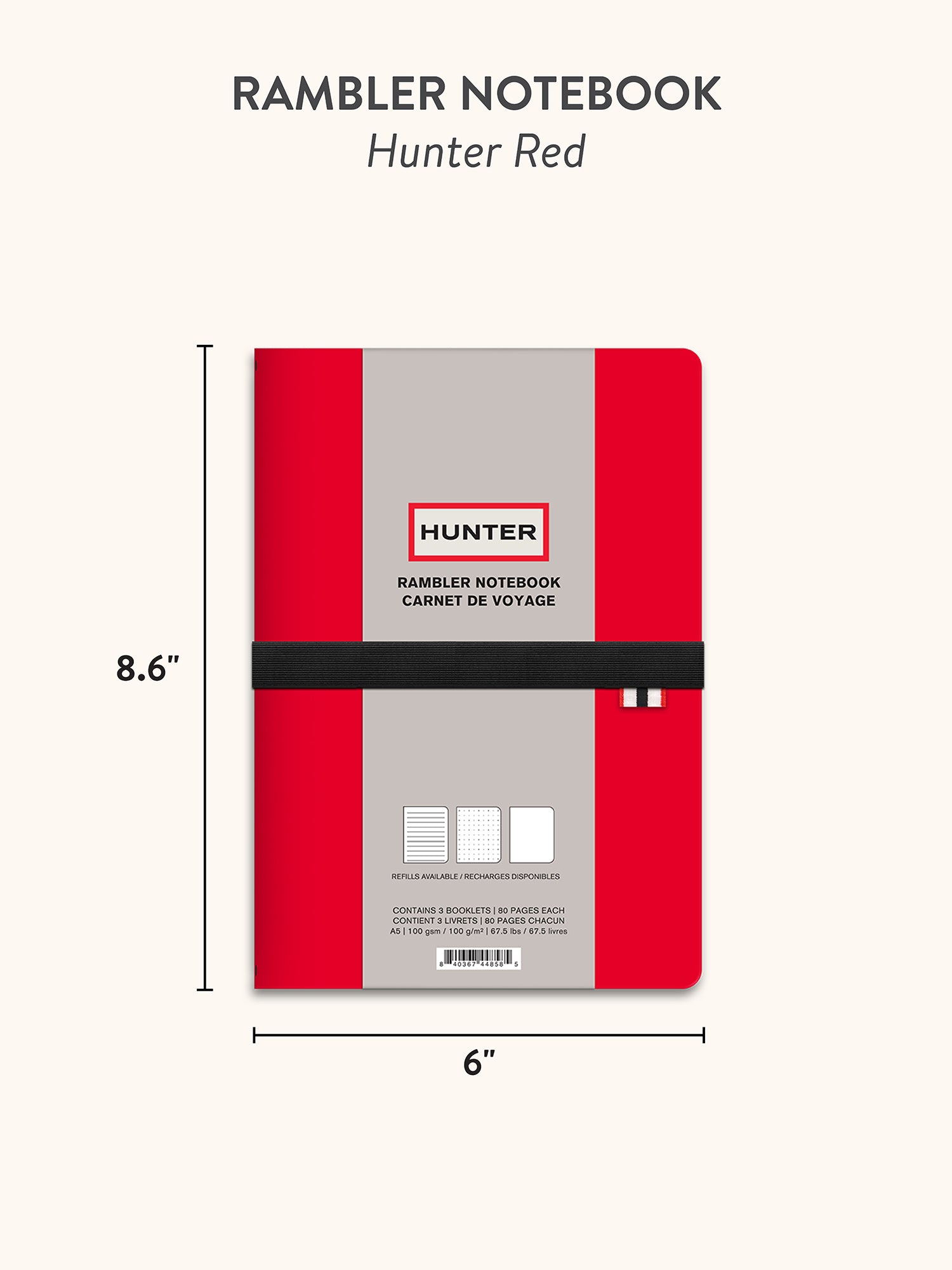 Hunter Red Rambler Refillable Notebook – Studio Oh!