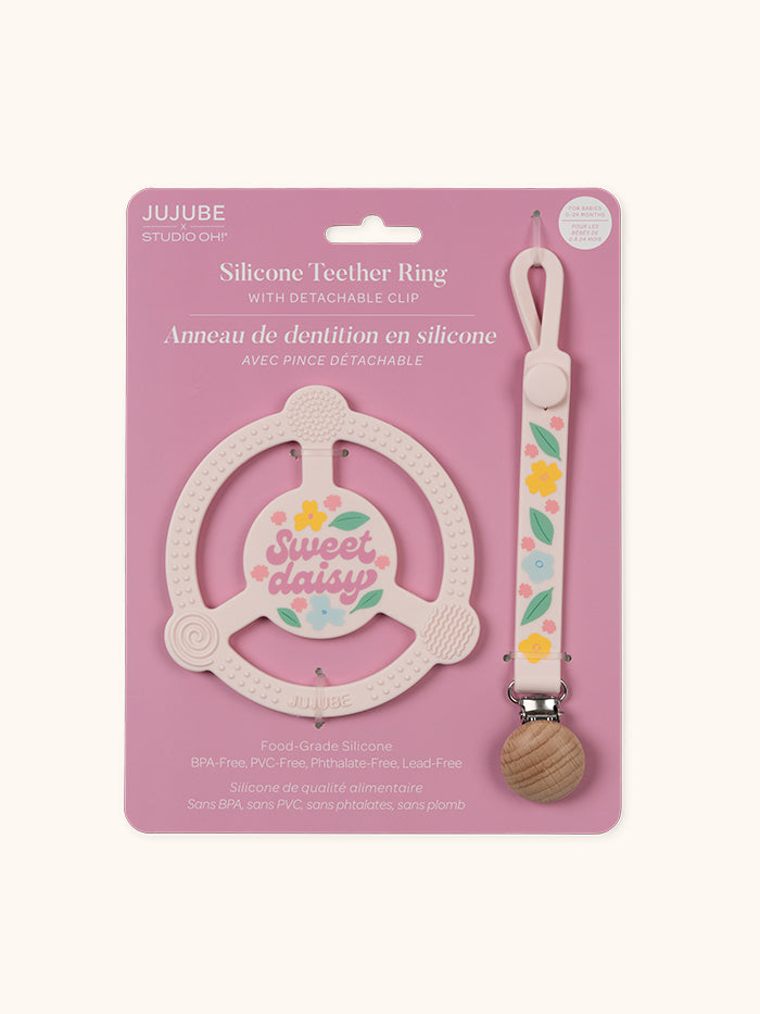 Silicone Teether Ring Sweet Daisy – Studio Oh!
