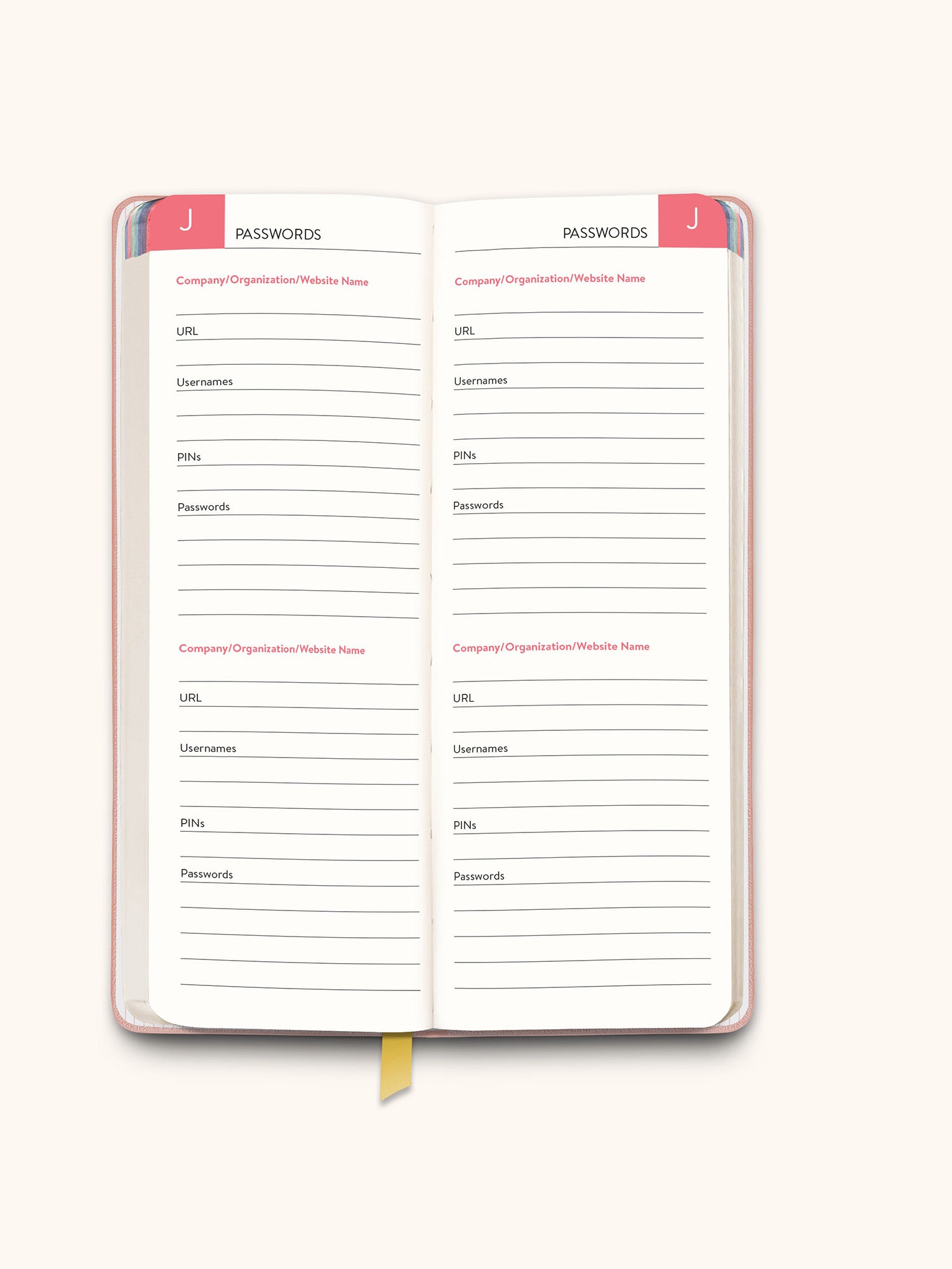 Pink Password Jotter Journal – Studio Oh!