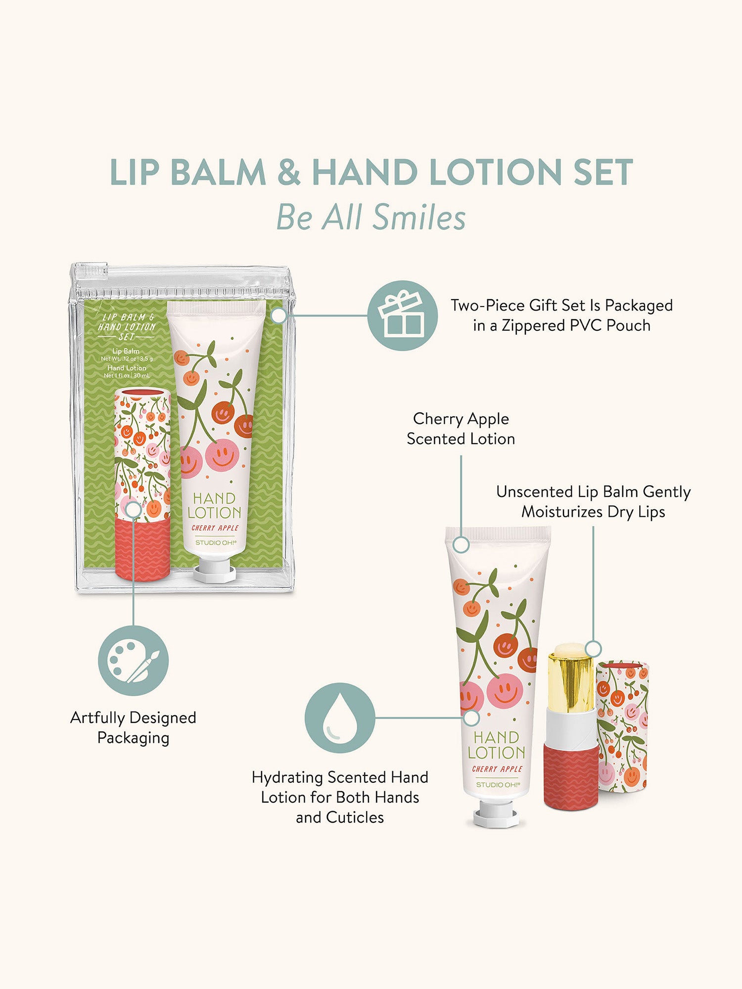 Be All Smiles Lip Balm & Hand Lotion Set – Studio Oh!