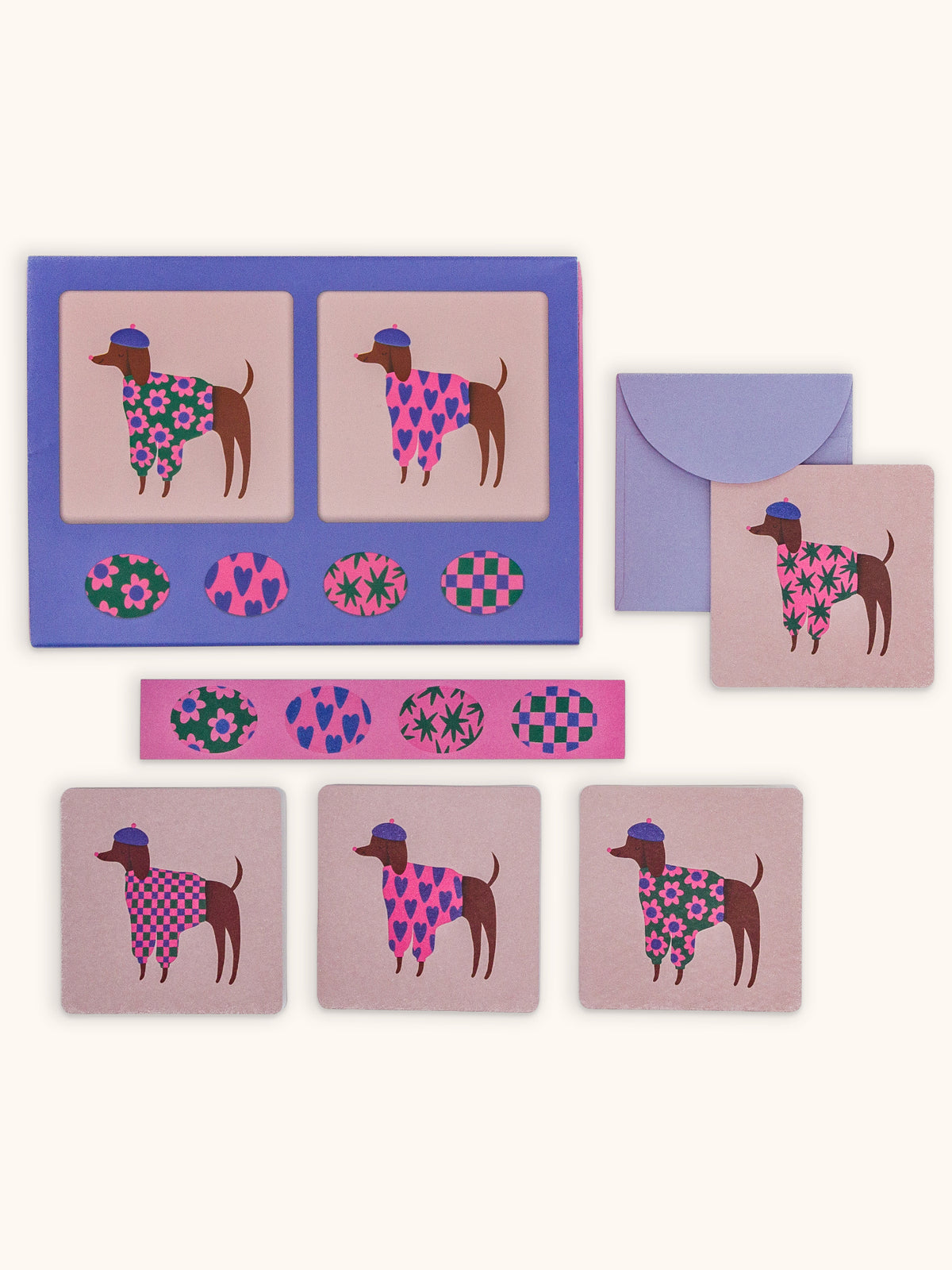 Bonjour, Mes Amis Mini Note Card Set with Stickers – Studio Oh!