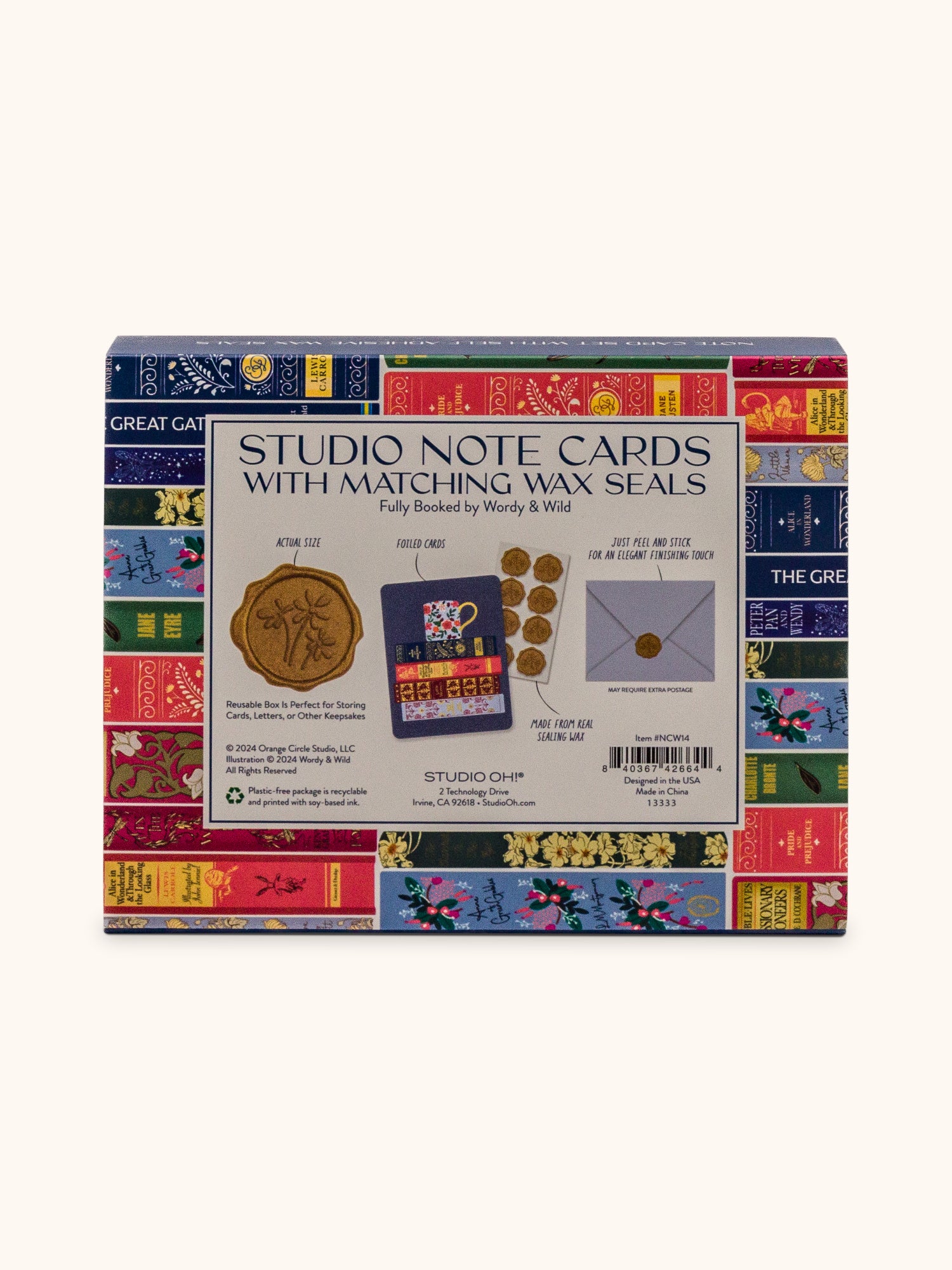 Fully Booked Note Card Set with Wax Seals – Studio Oh!