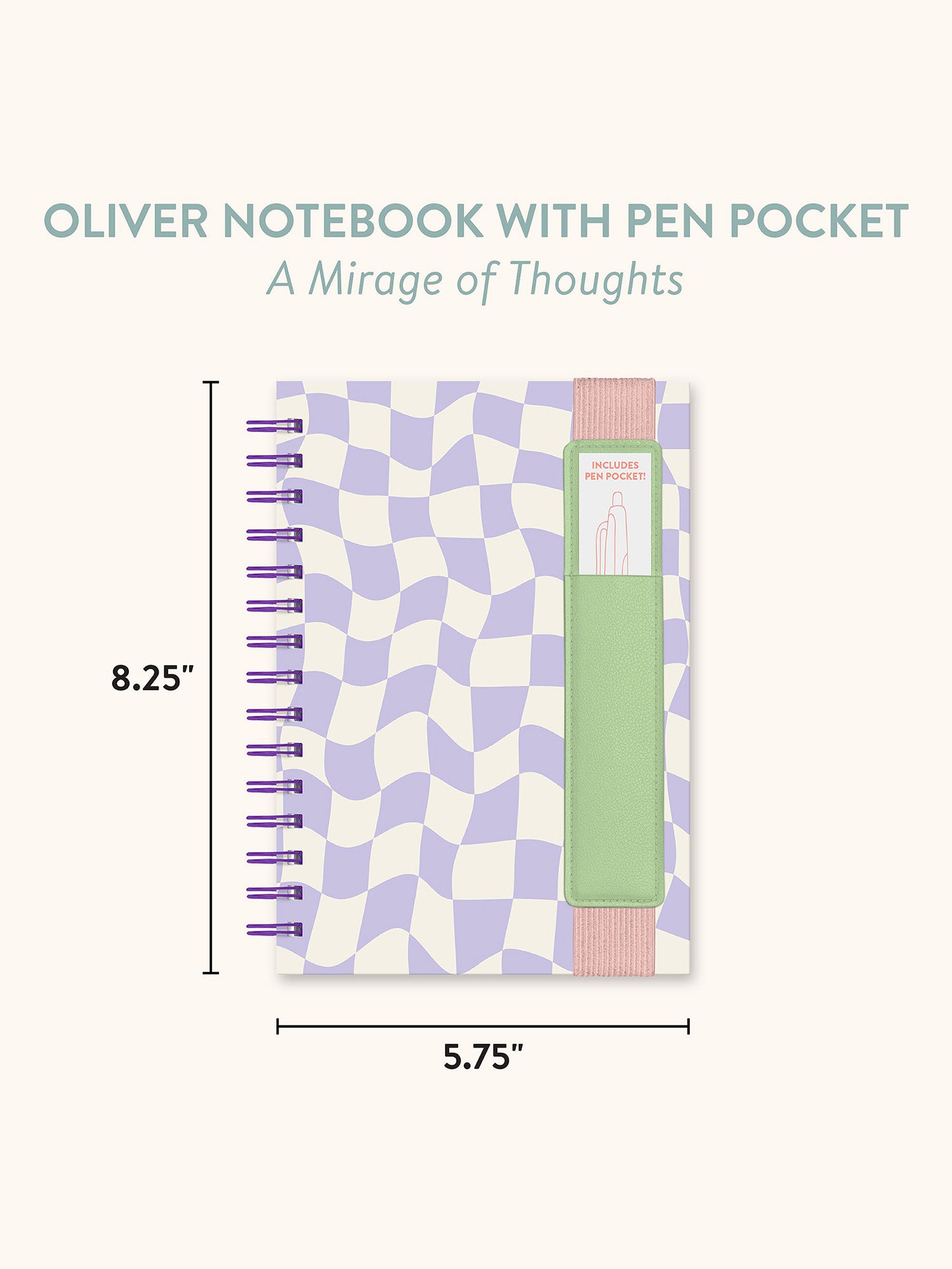 A Mirage of Thoughts Oliver Notebook with Pen Pocket – Studio Oh!