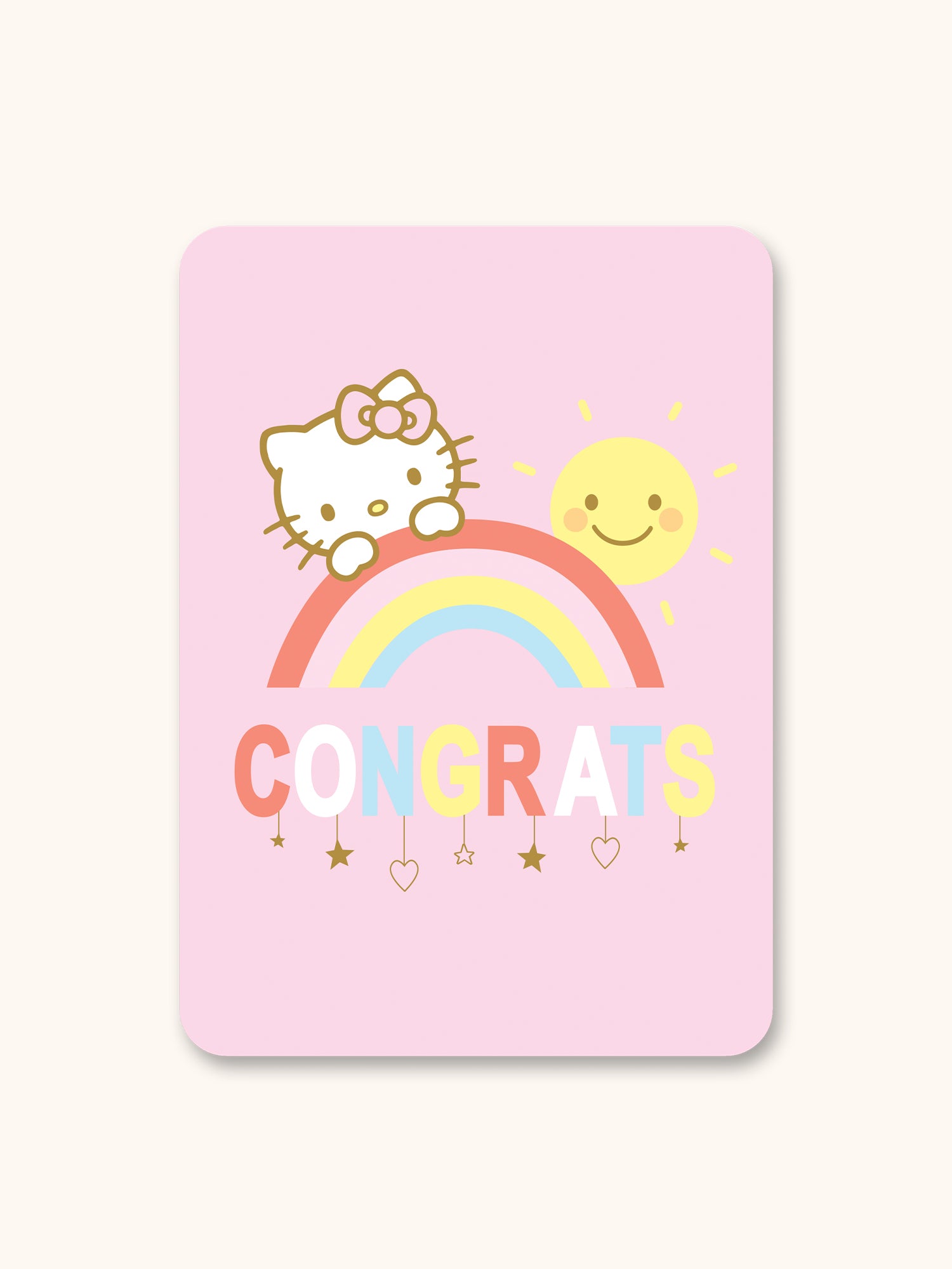 Hello Kitty Rainbow Dreams Congratulations Deluxe Greeting Card ...