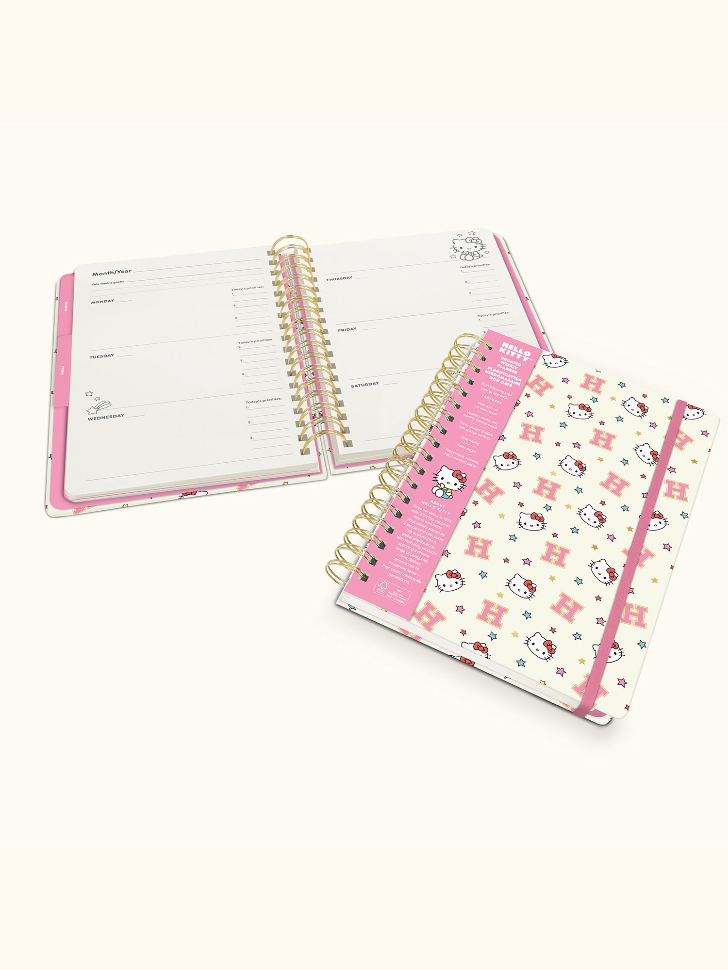 Hello Kitty College Letters Undated Tri-Tab Planner – Studio Oh!