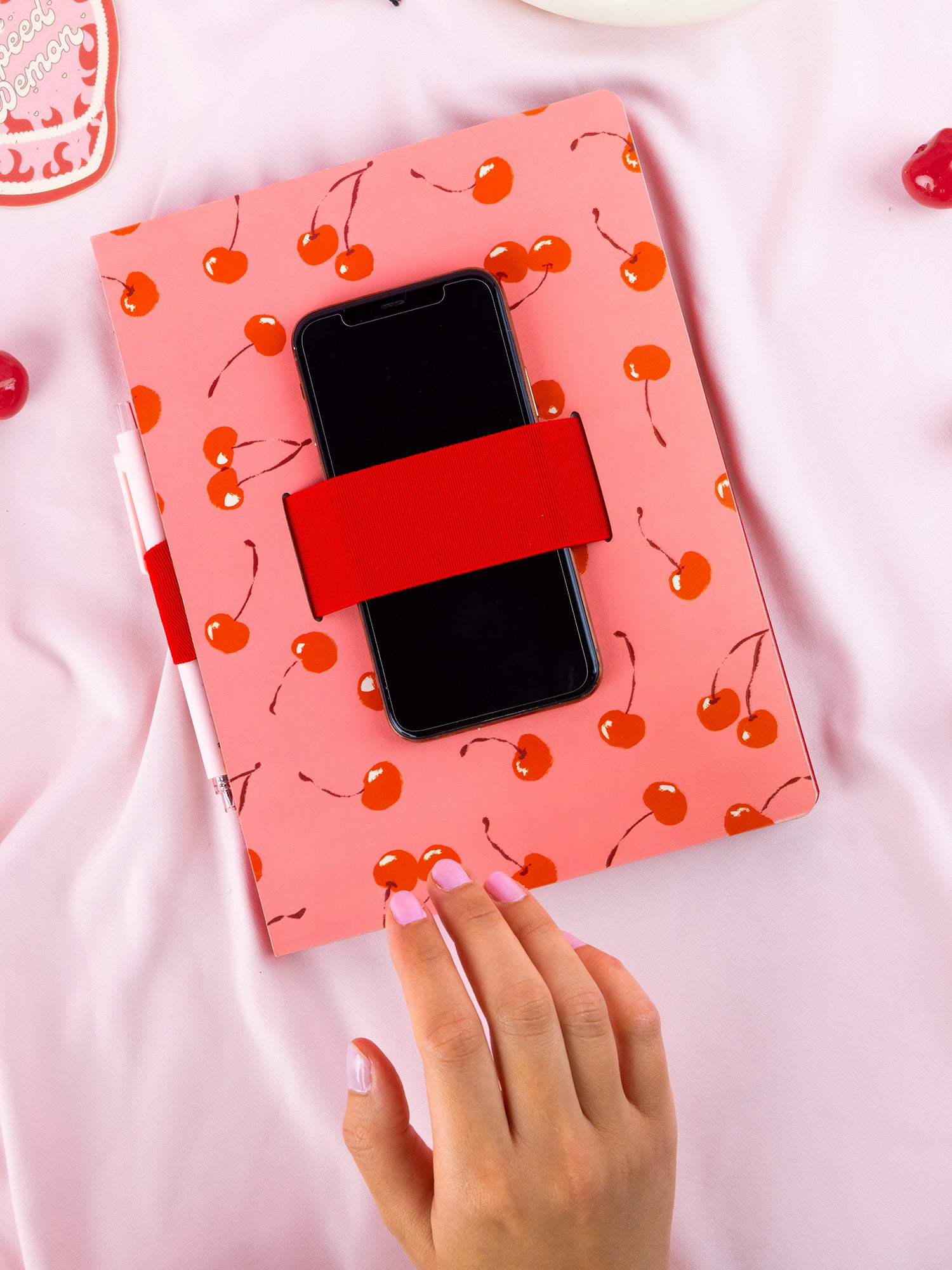 Fresh-Picked Cherries Casey Notebook with Phone Loop – Studio Oh!