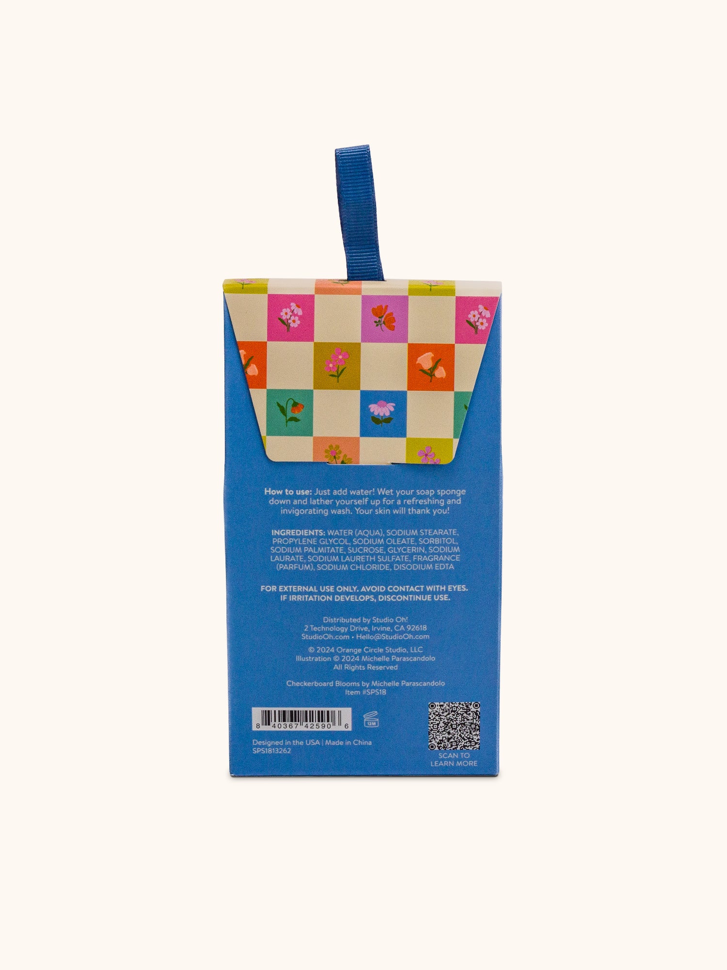 Checkerboard Blooms Soap Sponge – Studio Oh!