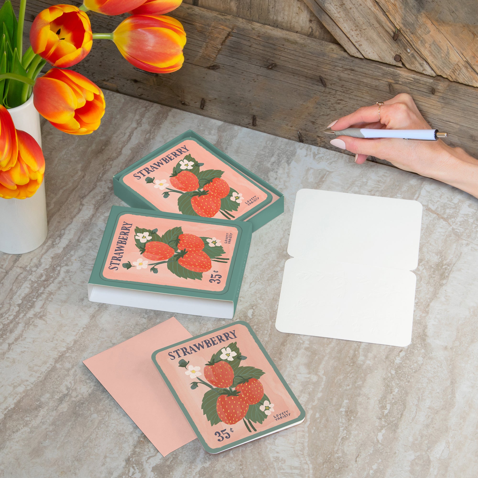Strawberry Seeds Artisan Note Cards – Studio Oh!