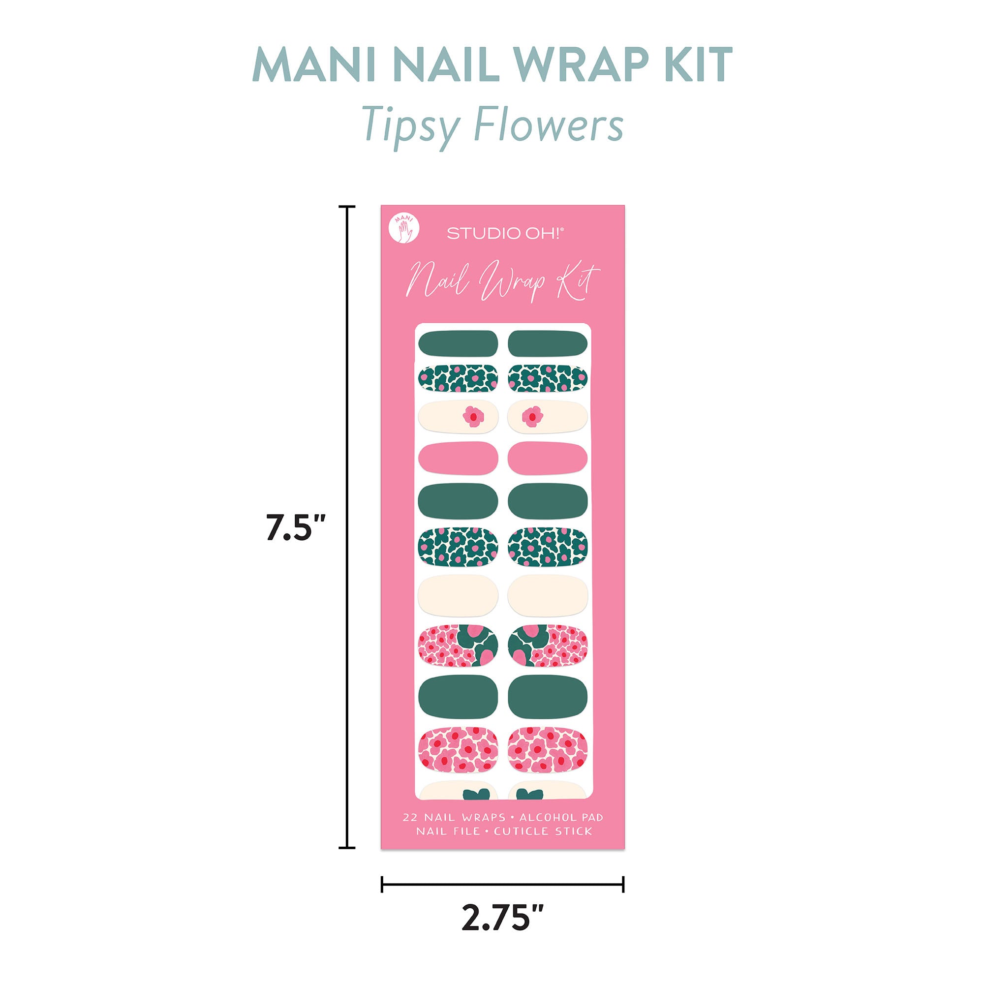 Tipsy Flowers Mani Nail Wrap Kit – Studio Oh!